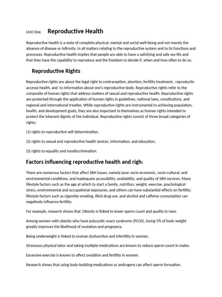 Reproductive health | PDF | Menstrual Cycle | Menstruation