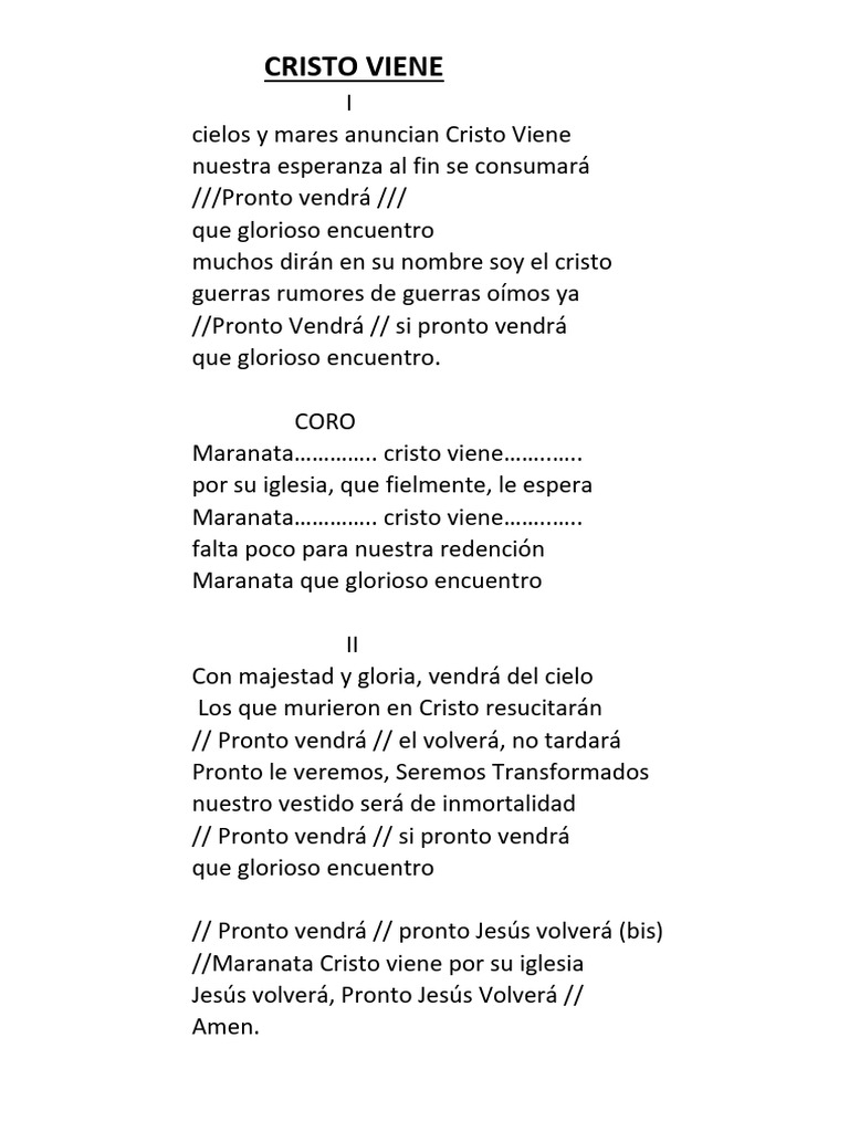 Maranatha: Cristo Viene Pronto | PDF