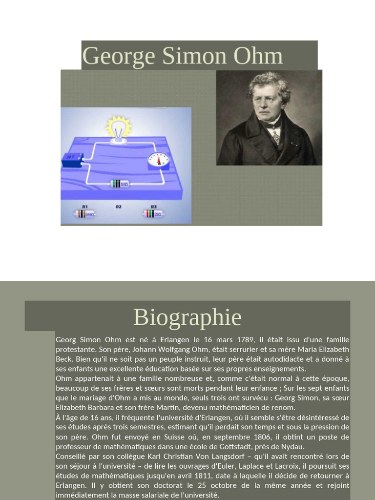 Œuvres de George Simon Ohm | PDF | Physique | Phénomène physique