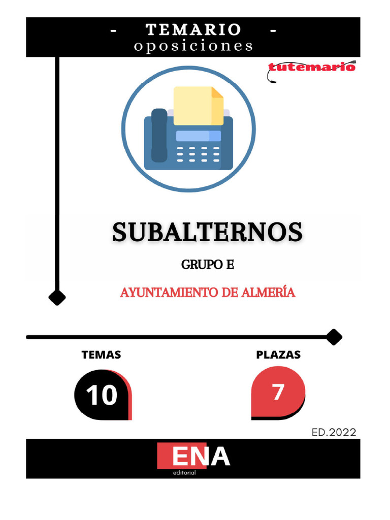 Vista Preliminar Temario Oposiciones 7 Subalternos Ayuntamiento de Almeria Ed.2022 | PDF ...