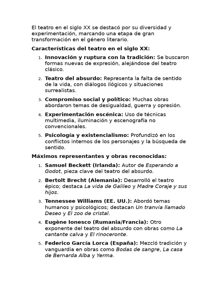 Comunicacion Teatron en El Siglo XX | PDF