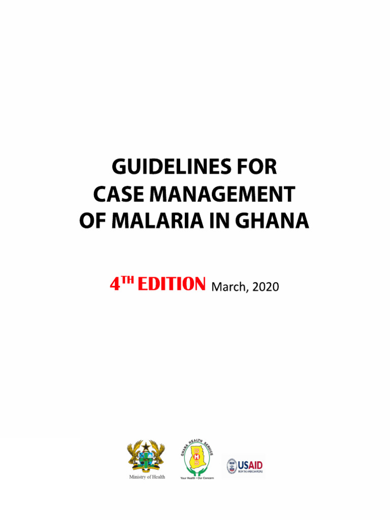 Guidelines For Case Management of Malaria Before Press 1 | PDF | Malaria | Health Sciences