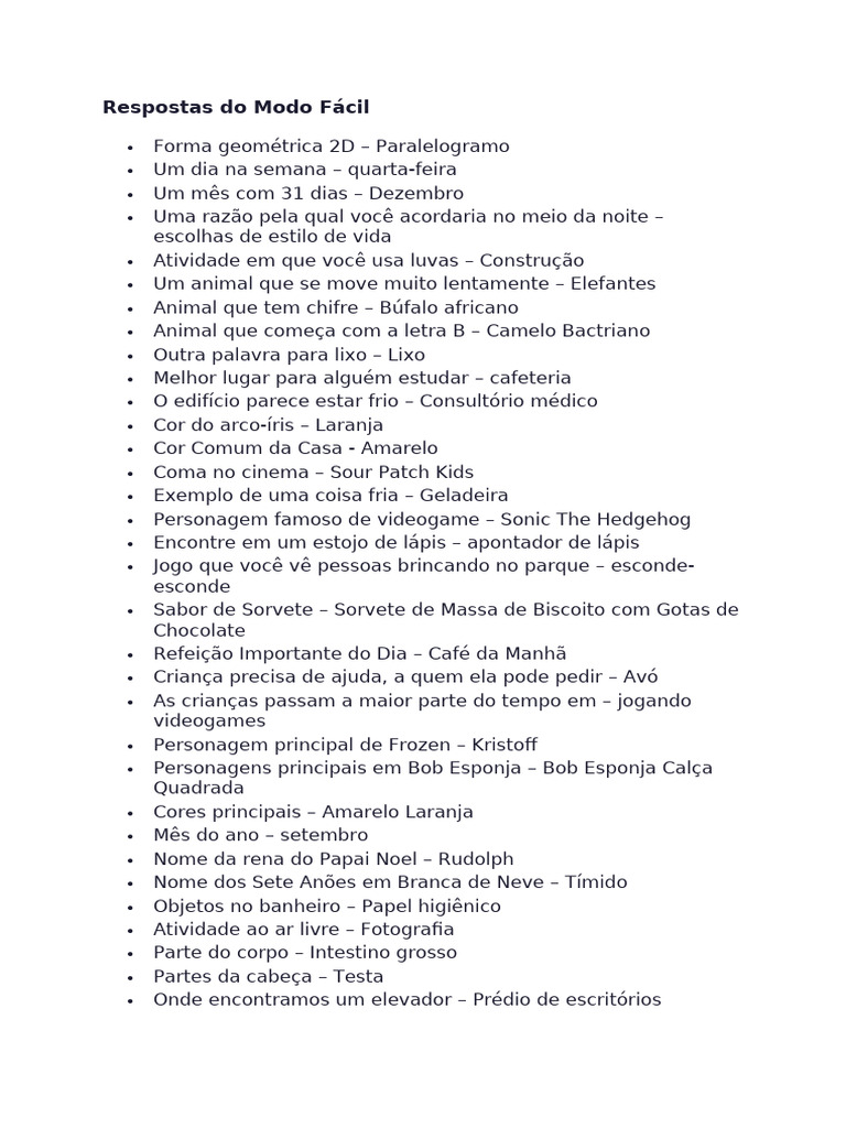 Respostas Criativas e Curiosas | PDF