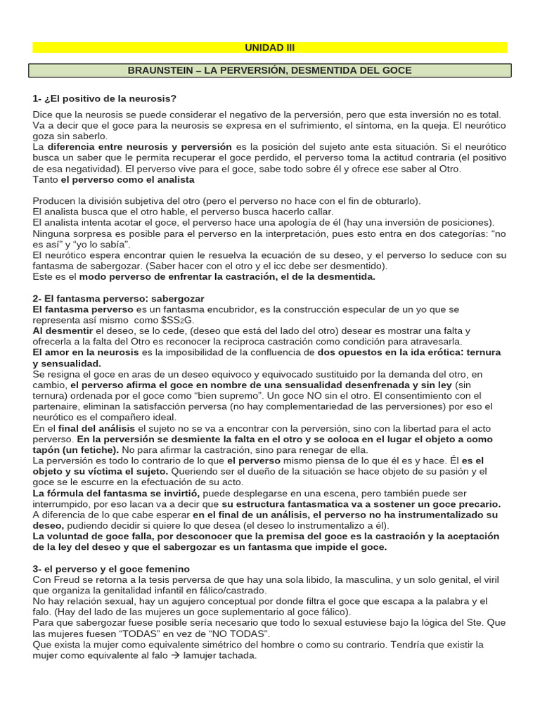 Clínica de Adultos II - Resumen Unidad III | PDF | Neurosis | Psicoanálisis