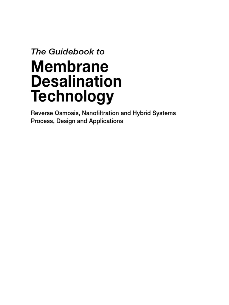 Membrane Desalination Technology Guide | PDF | Membrane | Osmosis