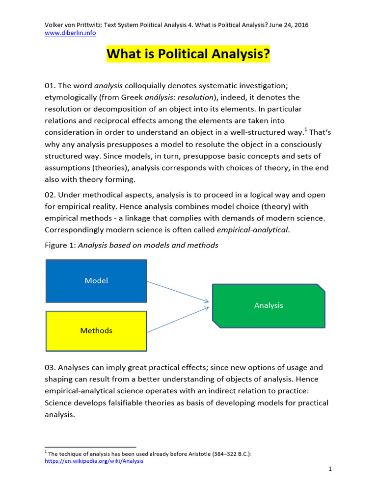 Political Analysis | PDF | Analysis | Political Science