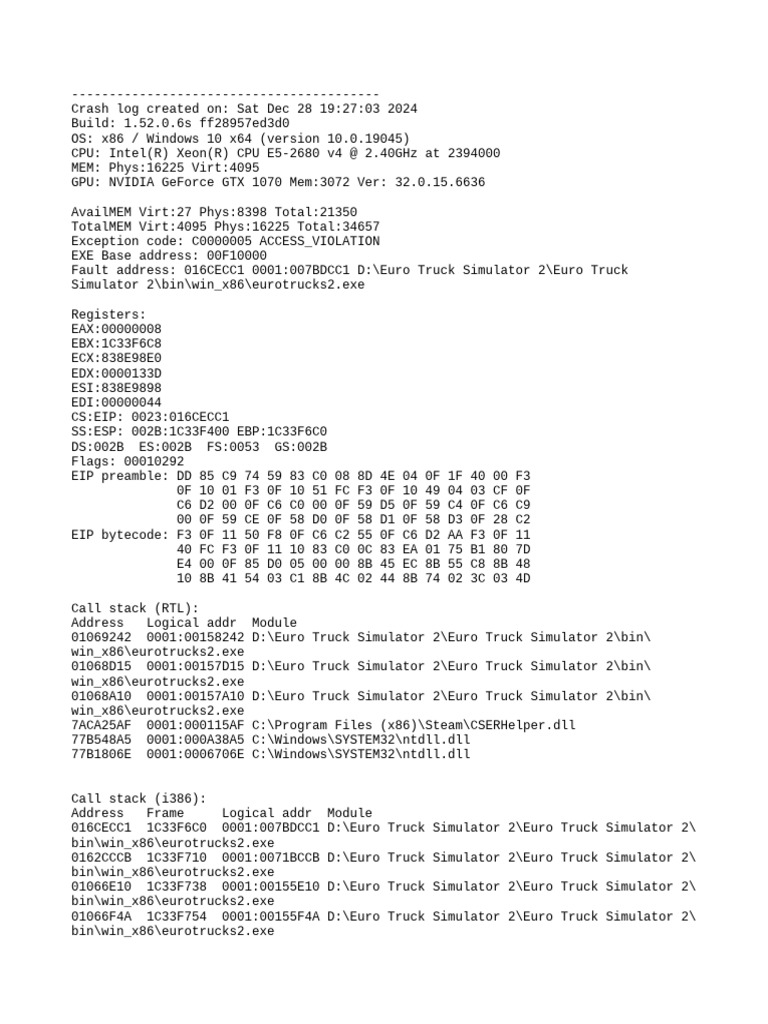 Game.crash | PDF | Operating System Technology | Computer Architecture