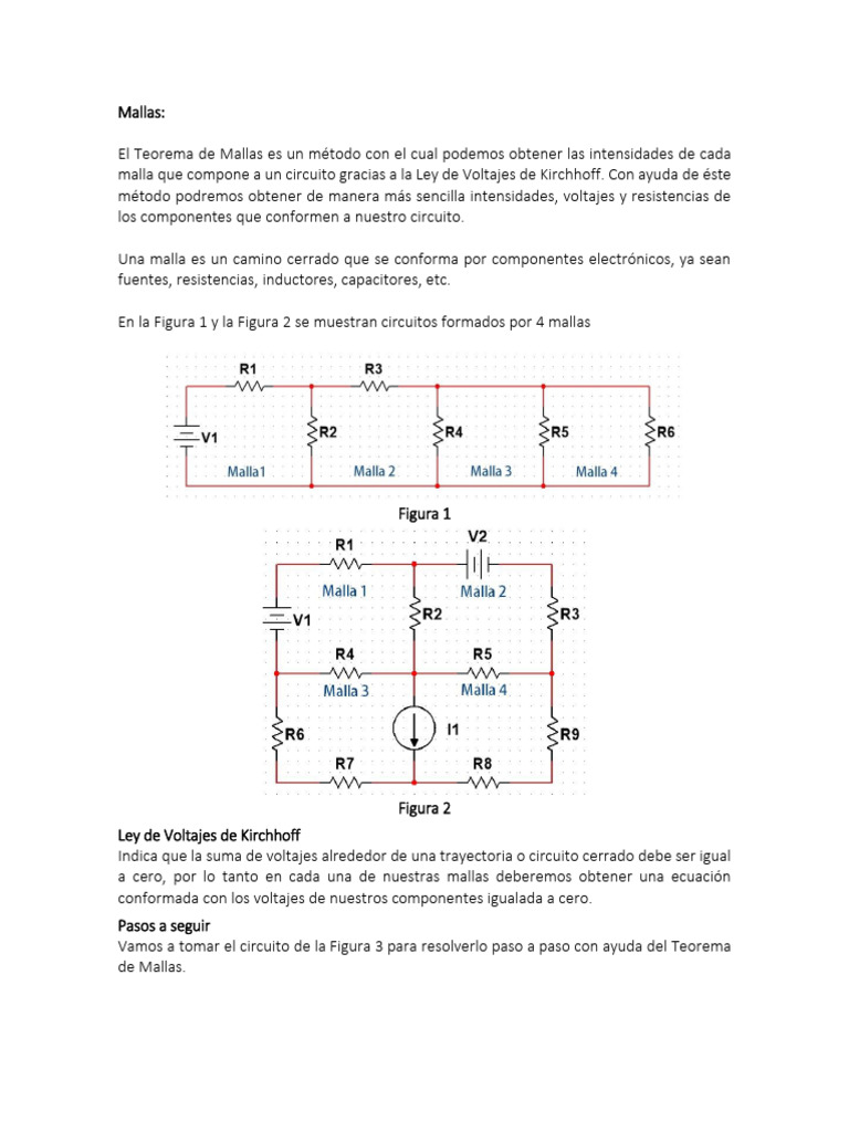 Guía Teórica 2. Mallas, Nodos Thevenin y Norton | PDF | Red eléctrica | Resistencia Eléctrica y ...