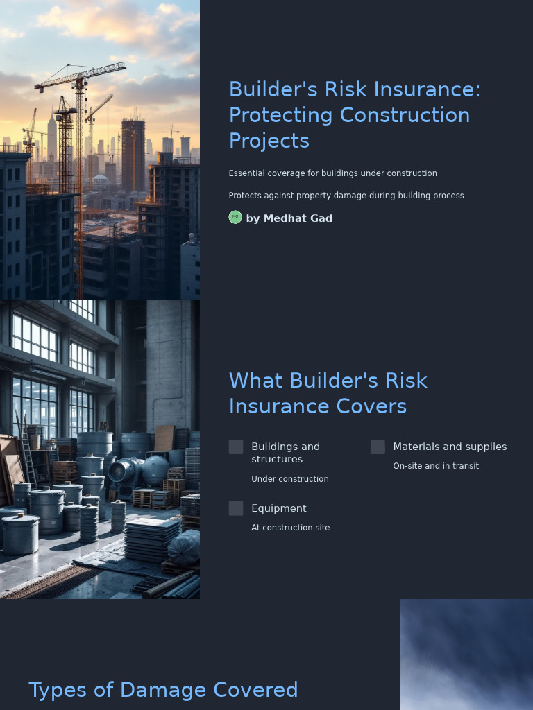 Builders Risk Insurance Protecting Construction Projects | PDF
