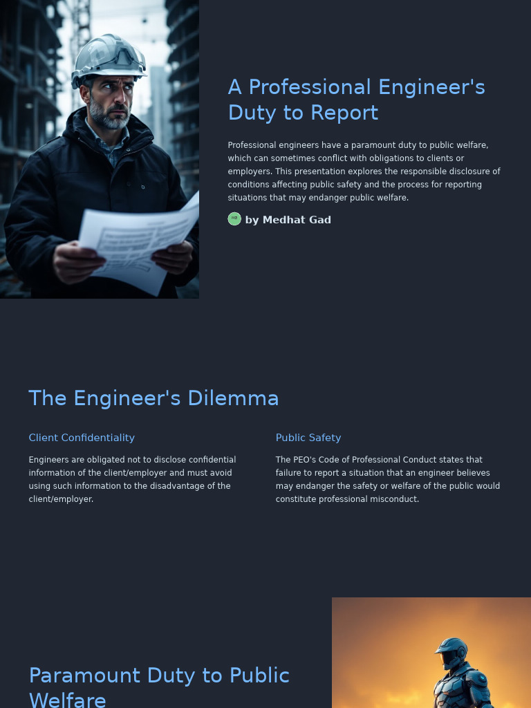 A Professional Engineers Duty To Report | PDF | Confidentiality | Justice