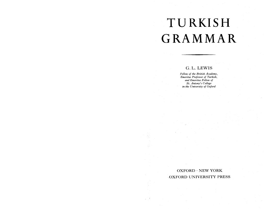 Turkish Grammar | PDF