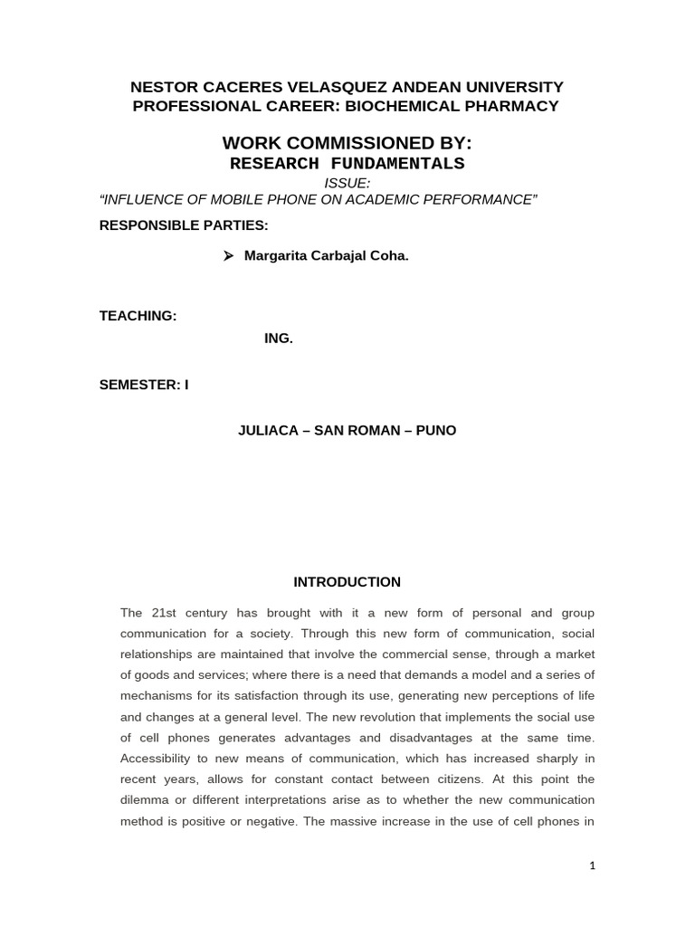 Mobile Phone Impact on Student Performance | PDF | Windows Phone ...