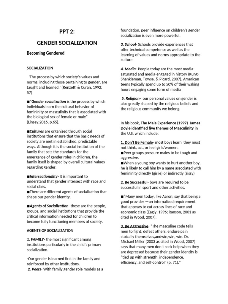 GENSOC-REVIEWER-PPT-2-3-4 | PDF | Feminism | Gender Studies