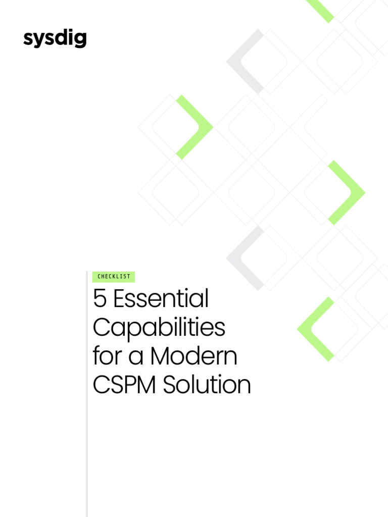 5 Essential Capabilities For Modern CSPM Solution | PDF | Computer ...