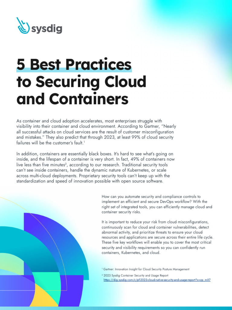 5 Best Practices to Securing Cloud and Containers | PDF | Computer Security | Security