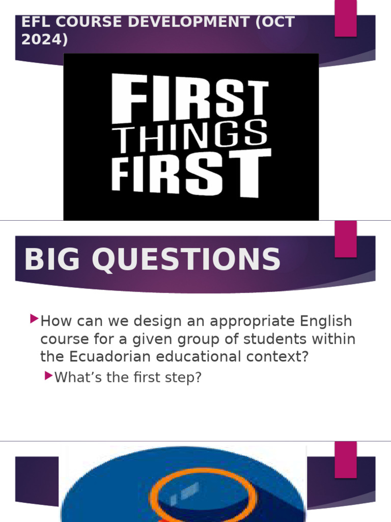 EFL Course Development Needs Analysis For Language Course Design | PDF | Curriculum | Motivation