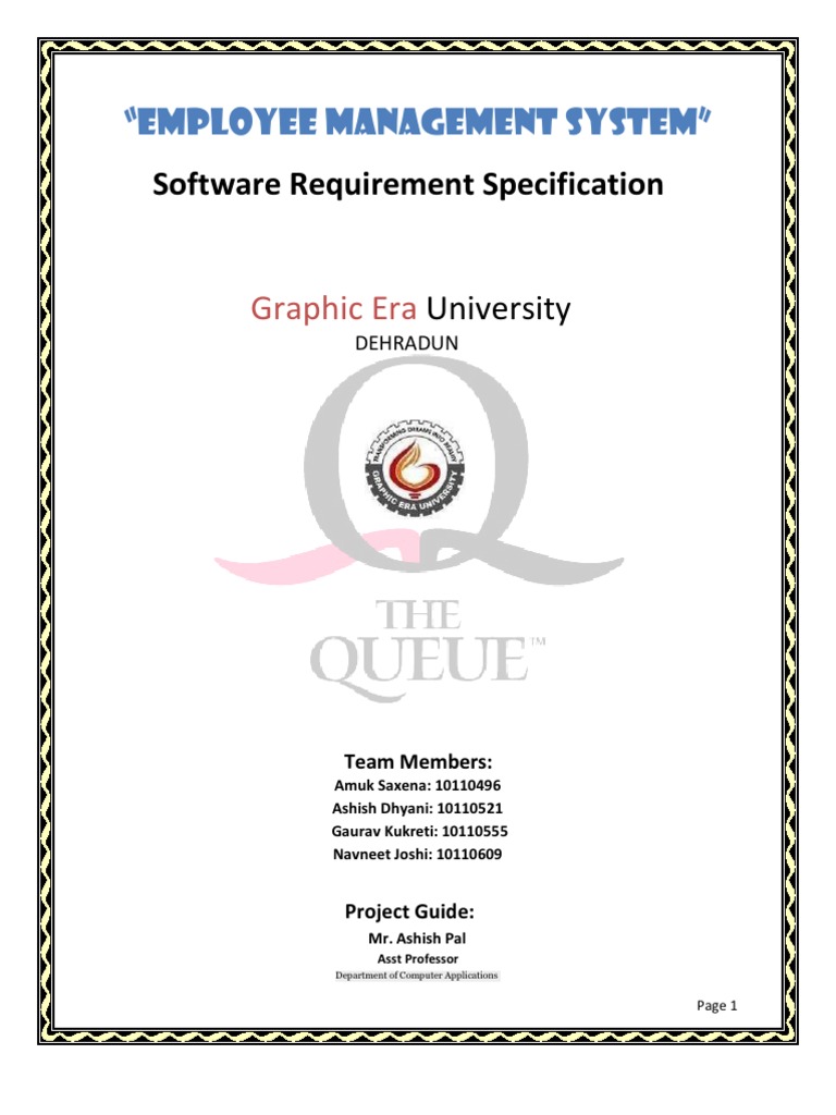 Employee Management System SRS | PDF | C Sharp (Programming Language) | Databases