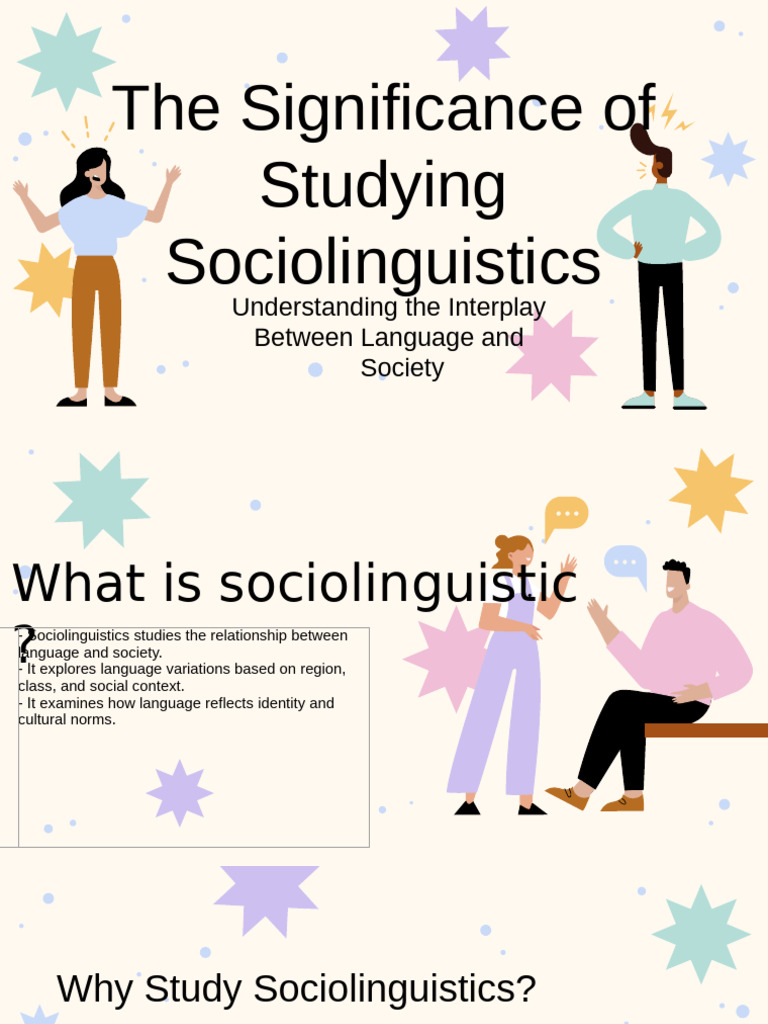 Importance of Studying Sociolinguistics | PDF