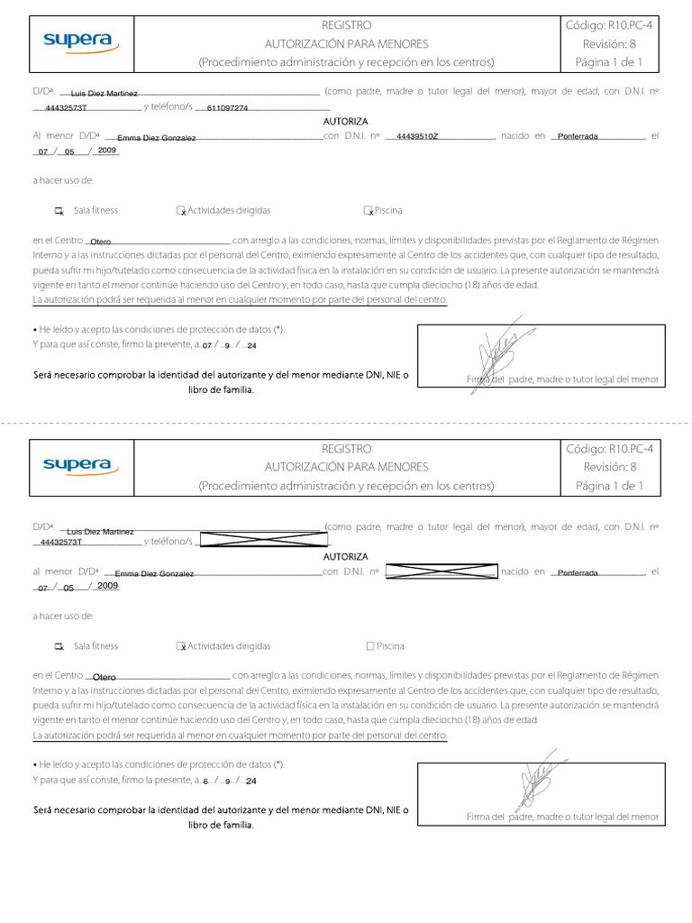 R10.PC-4_AUTORIZACIÓN_MENORES (Rev. 8) (1) | PDF
