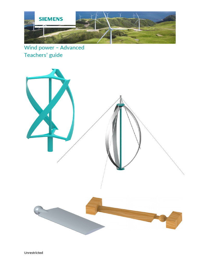 Advanced Wind Power Teacher's Guide | PDF | Wind Turbine | Wind Power
