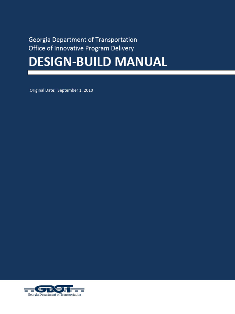GDOT Design-Build Manual | PDF | National Environmental Policy Act