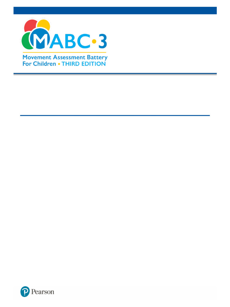MABC 3 Checklist Score Report | PDF | Psychological Concepts | Cognition
