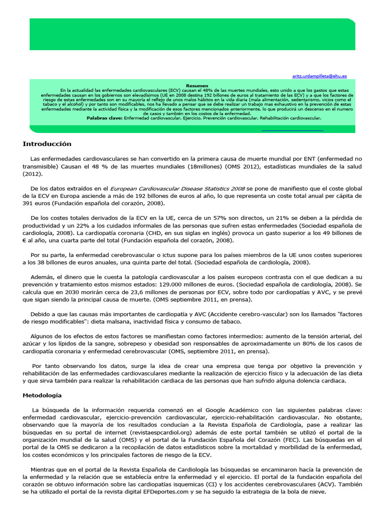 Ecv Prevención Mediante El Ejercicio Físico - 221018 - 142624 | PDF | Enfermedades ...