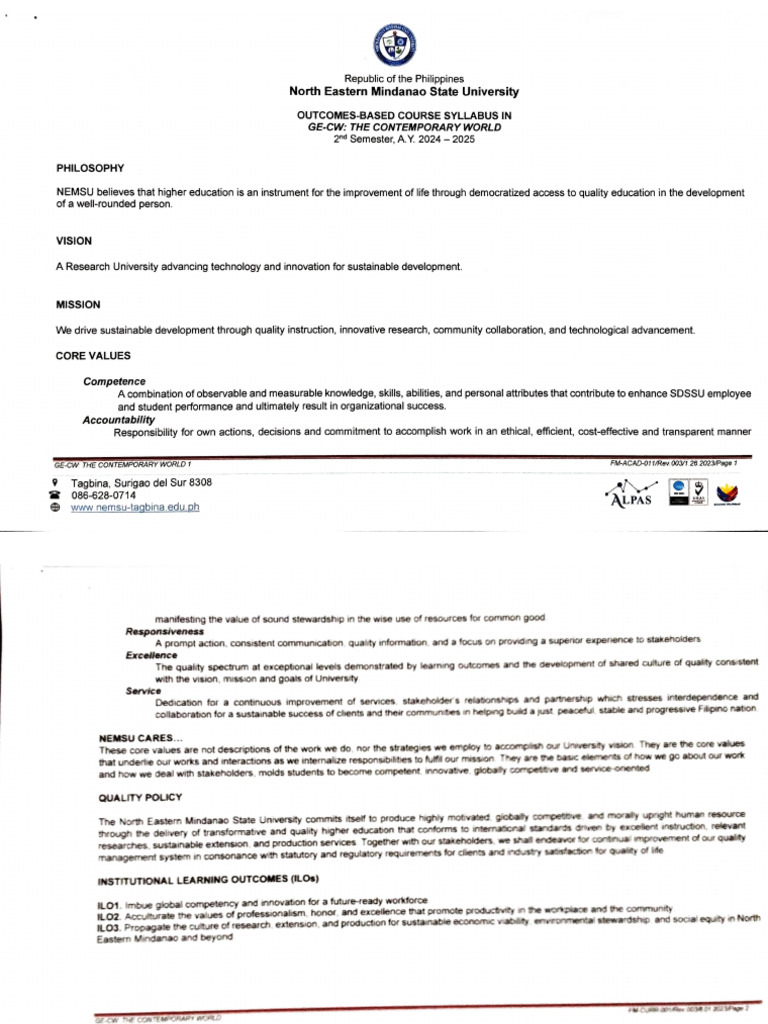 Final-Syllabus-CW | PDF