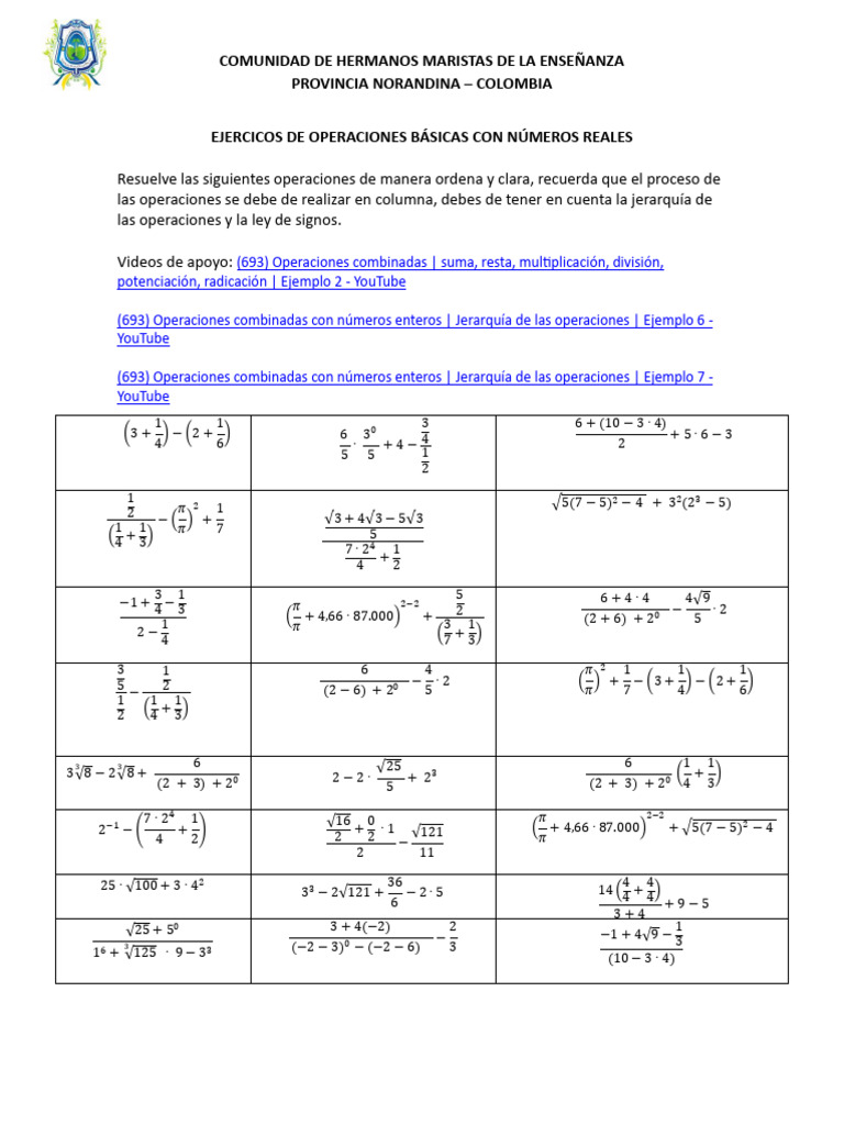 Ejercicios de Operaciones y Razones Dã Cimo | PDF | Entero