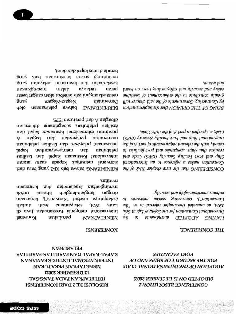 BUKU ISPS CODE (ISI) | PDF