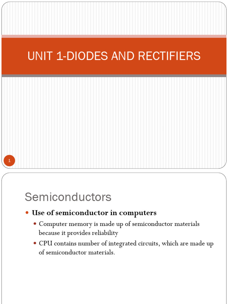 Unit 1updated | PDF | P–N Junction | Semiconductors