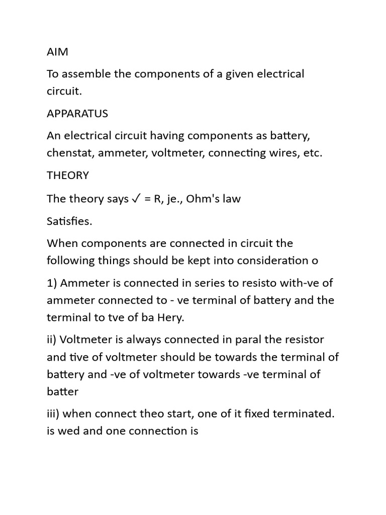 Electrical Circuit Assembly Guide | PDF
