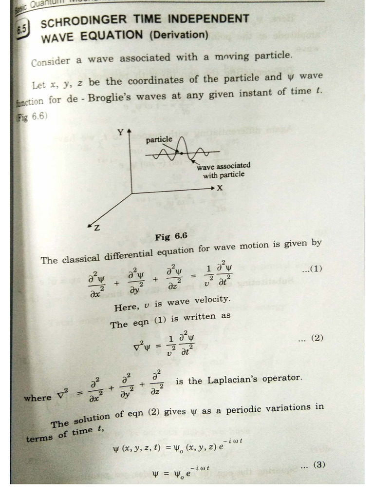 Schrodinger Wave Equation | PDF