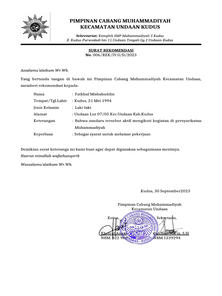 006 Rekomendasi Mas Misbah | PDF