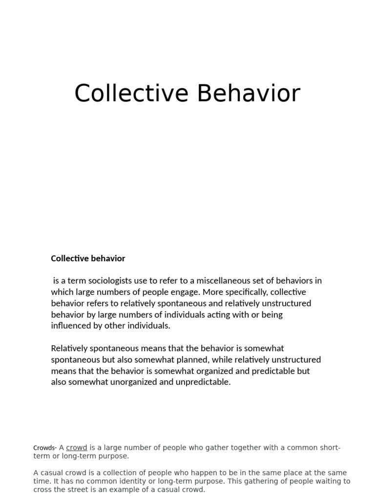 Collective Behavior | PDF | Social Movements