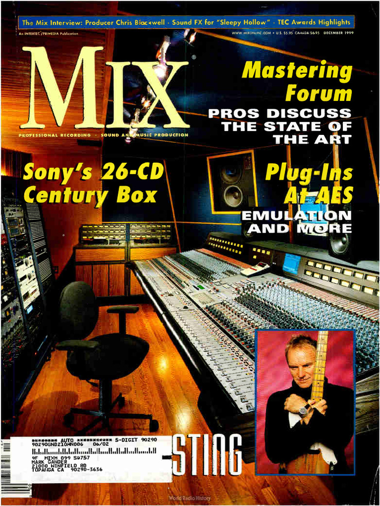 Mix 1999 12 | PDF | Sound Recording And Reproduction | Sound Recording