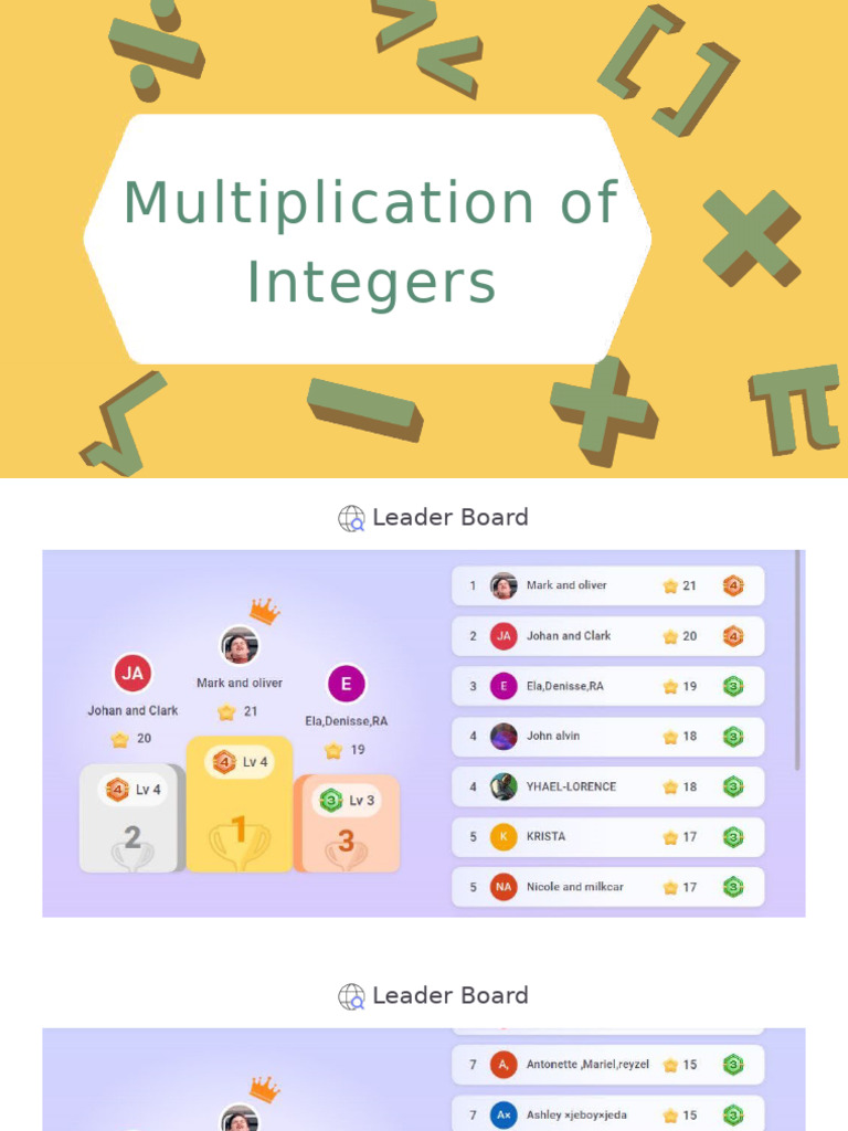 Multiplicatio of Integers | PDF | Multiplication | Mathematics