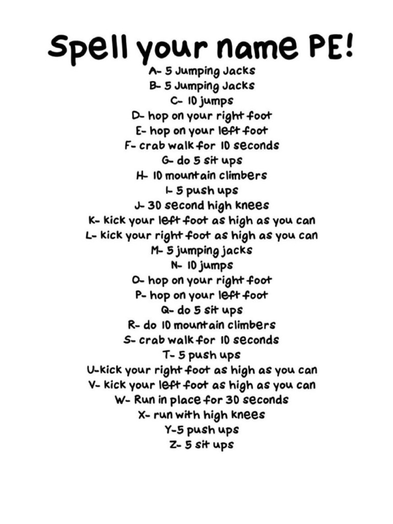 Alphabet Exercise - Spell Your Name | PDF