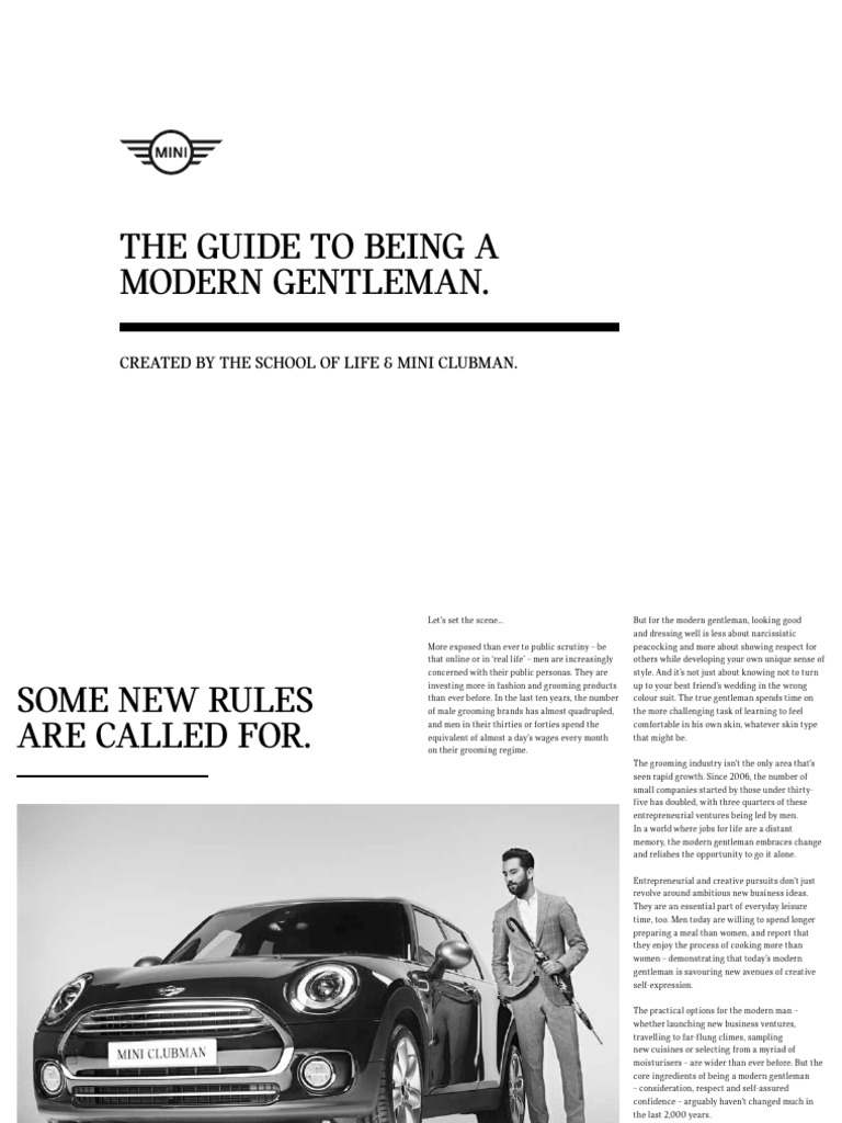 The Ultimate Guide To Being A Modern Gentleman | PDF | Entrepreneurship ...