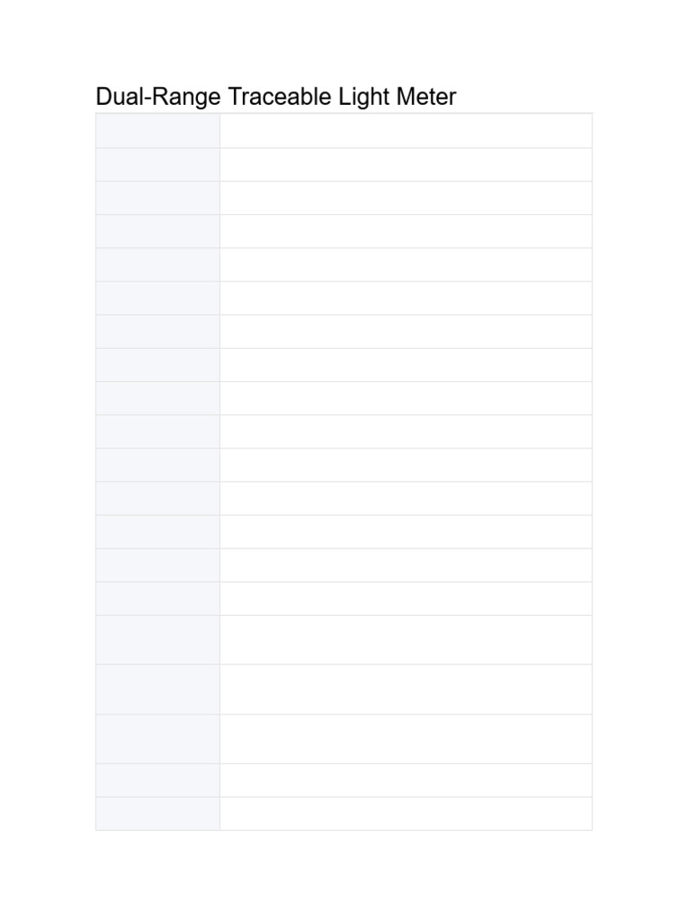 Taceable Luxómetro_Especificaciones | PDF