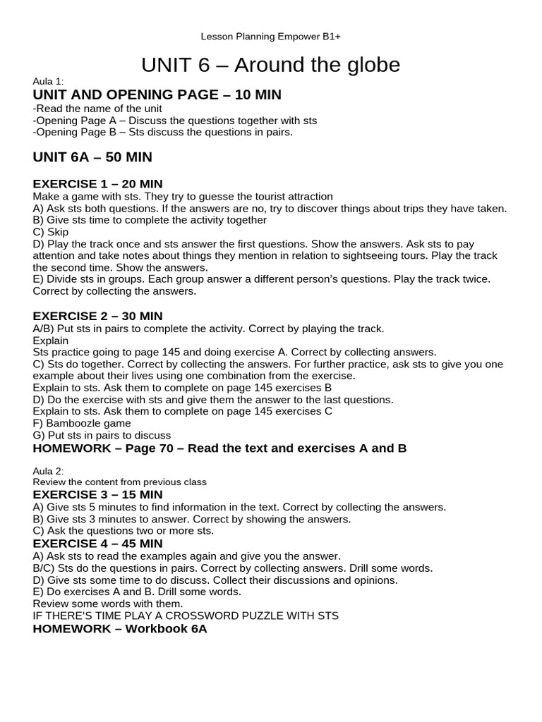 Lesson Planning Empower B2 | PDF