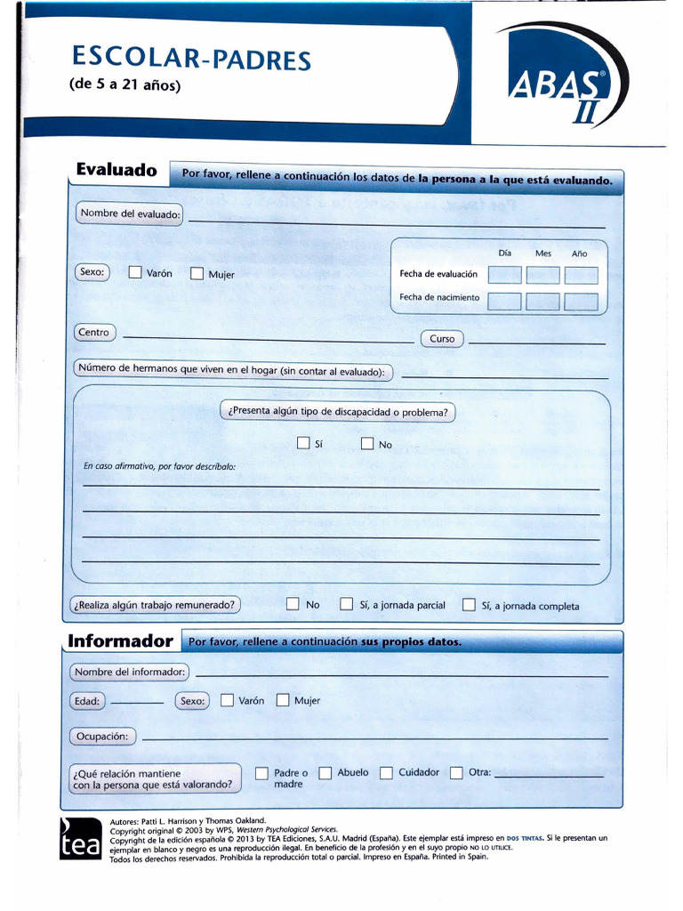 ABAS II padres.pdf (1) | PDF