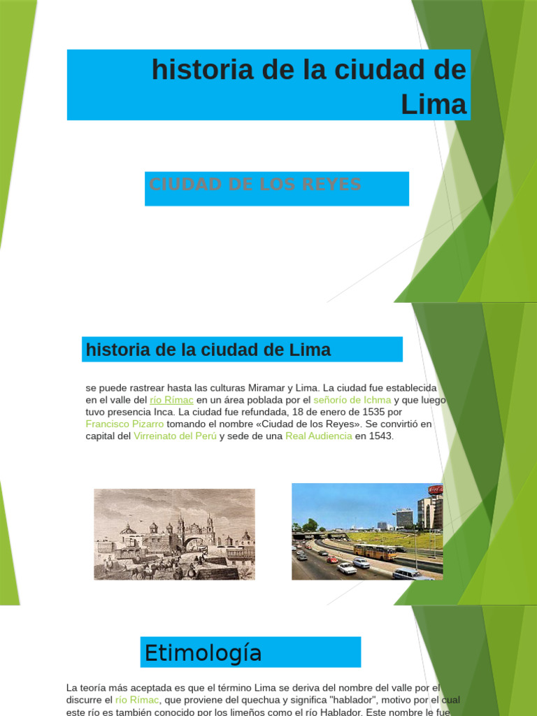 Historia de Lima: Ciudad de los Reyes | PDF
