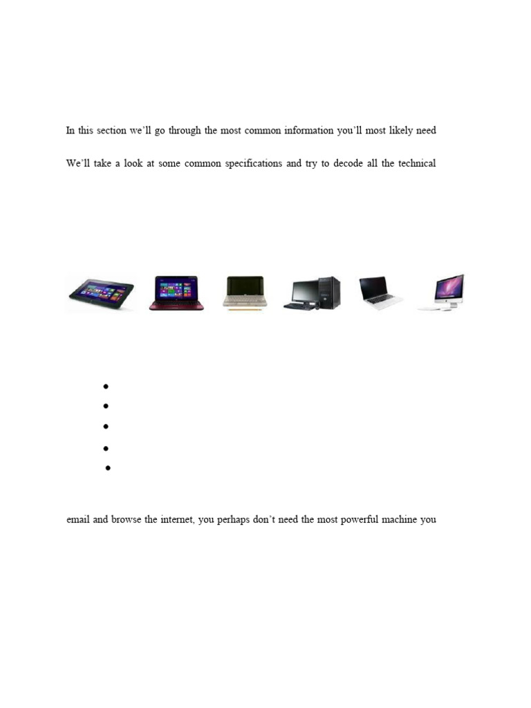 Understanding Hardware Specifications and The Internet | PDF | Personal ...