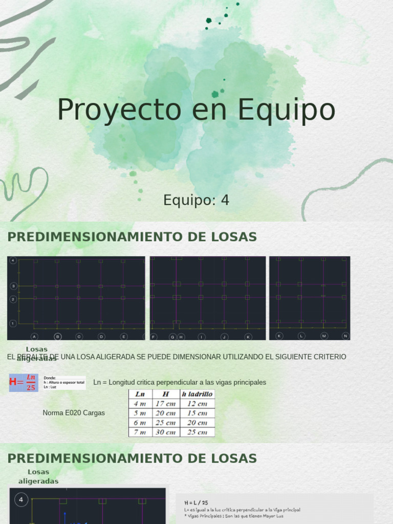 Predimensonamiento de Vigas y Losa | PDF