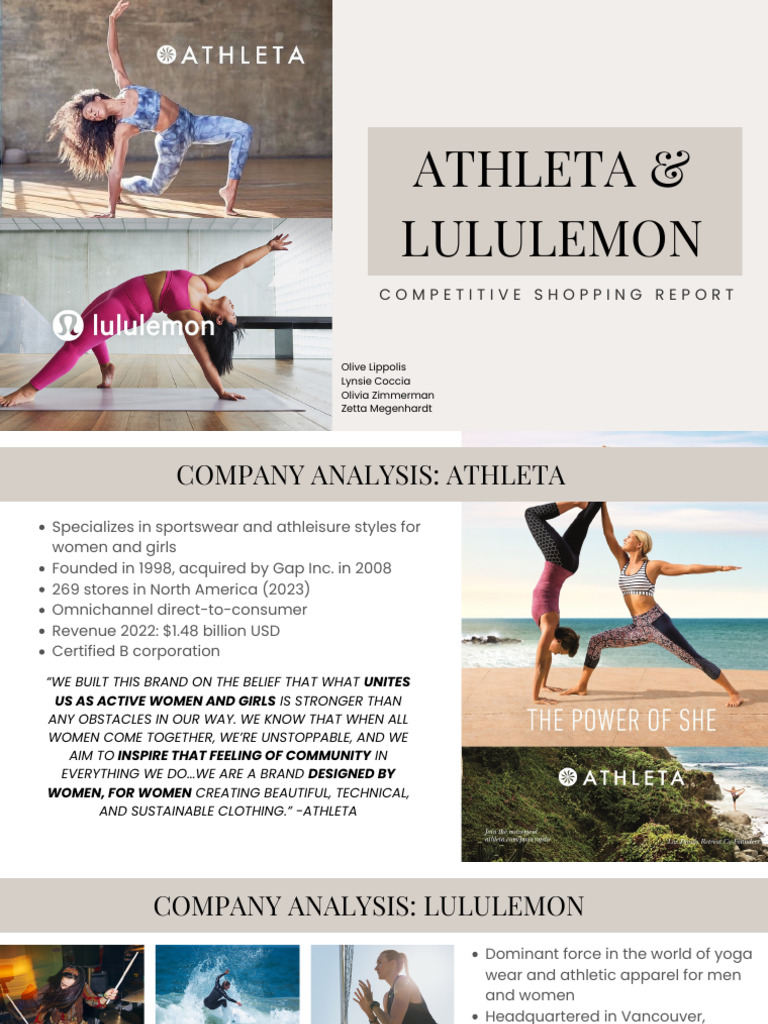 Athleta & Lululemon Shopping Report | PDF | Gap Inc. | Brand