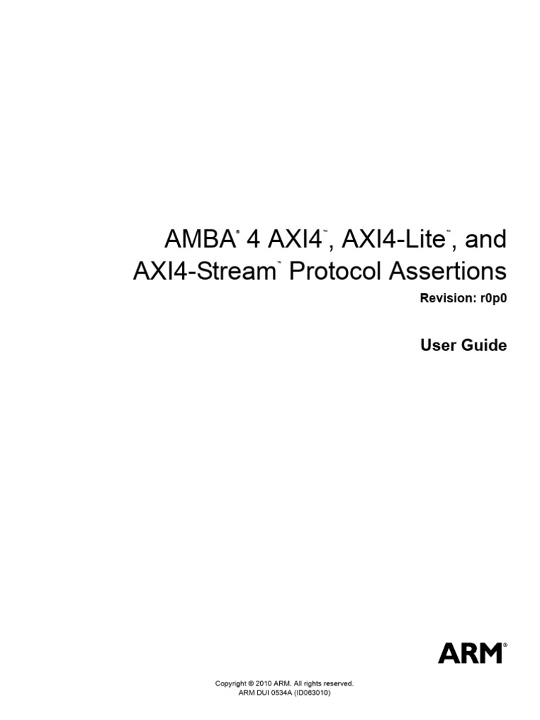 DUI0534A2 Amba4 Axi4 Svpa Ug | PDF | Hardware Description Language | Computing