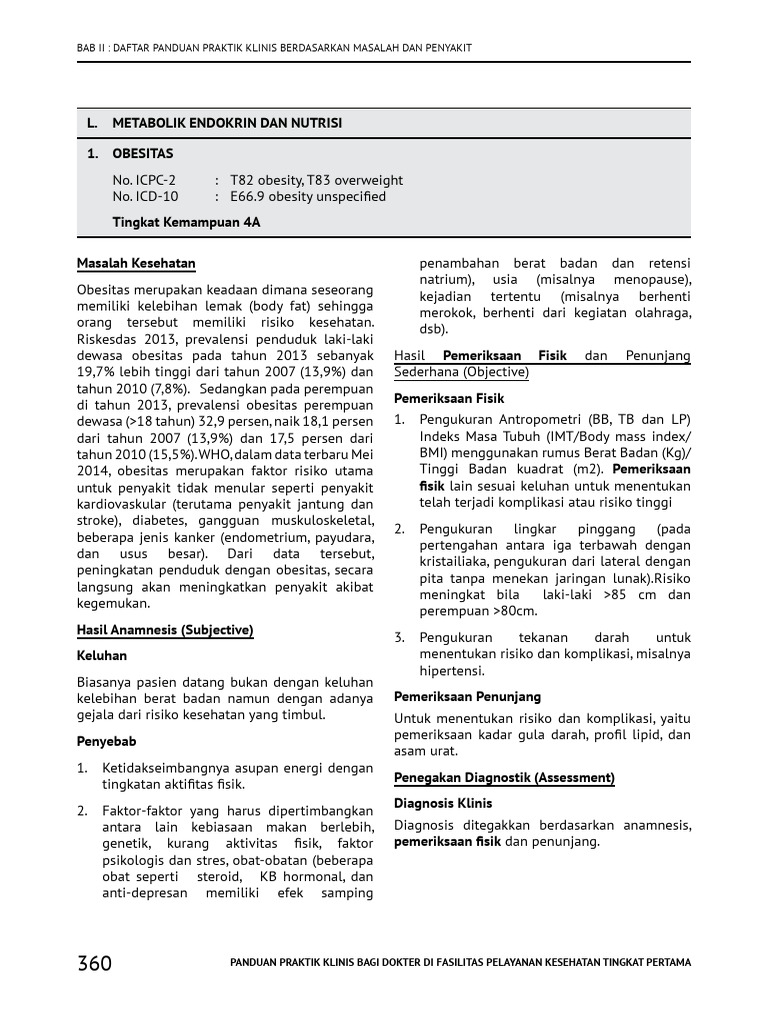 Panduan Penanganan Obesitas untuk Dokter | PDF