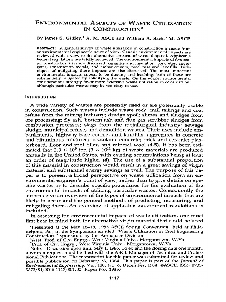 Gidley 1984 | PDF | Radiation | Waste