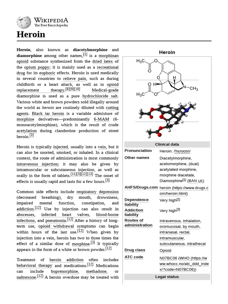 Heroin | PDF | Heroin | Opioid Use Disorder
